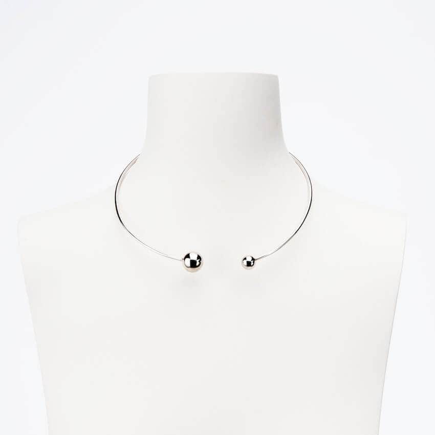 Collana girocollo in argento design moderno - Chic Ad Hoc Collana girocollo in argento design moderno - Chic Ad Hoc